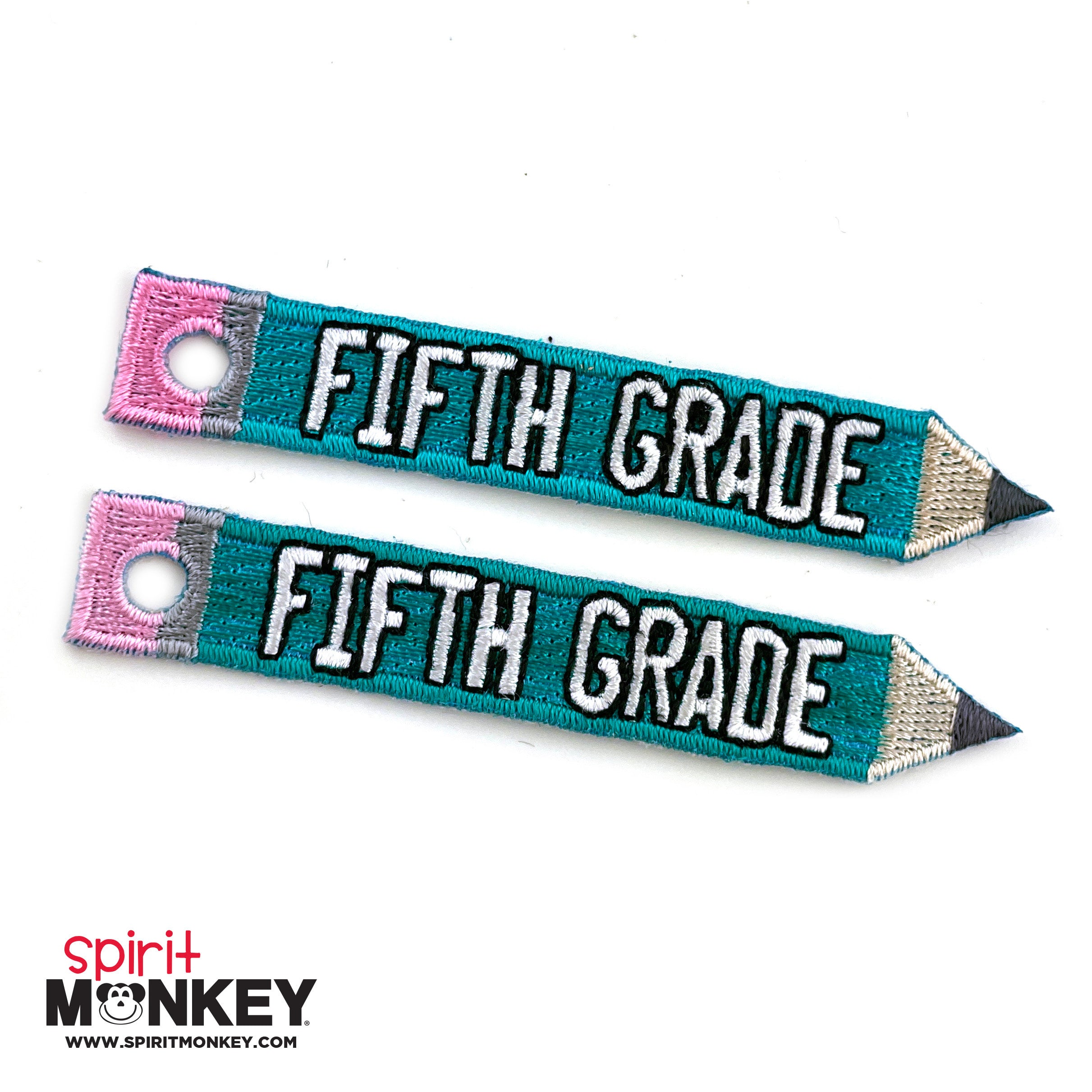 Fifth Grade Pencil 2-Pack Spirit Sticks® Patches | Spirit Monkey Store
