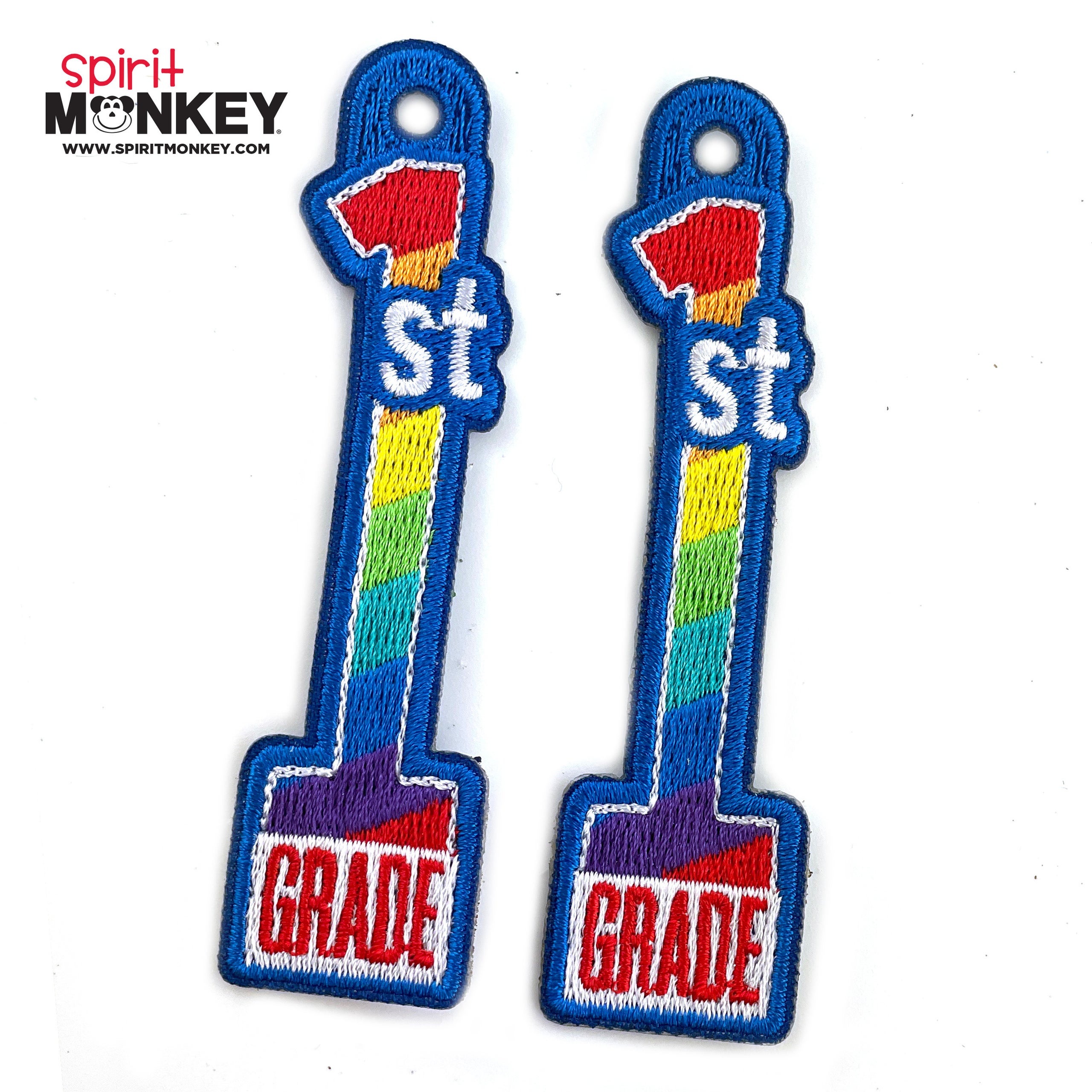 First Grade Stripes 2-Pack Spirit Sticks® Patches | Spirit Monkey Store