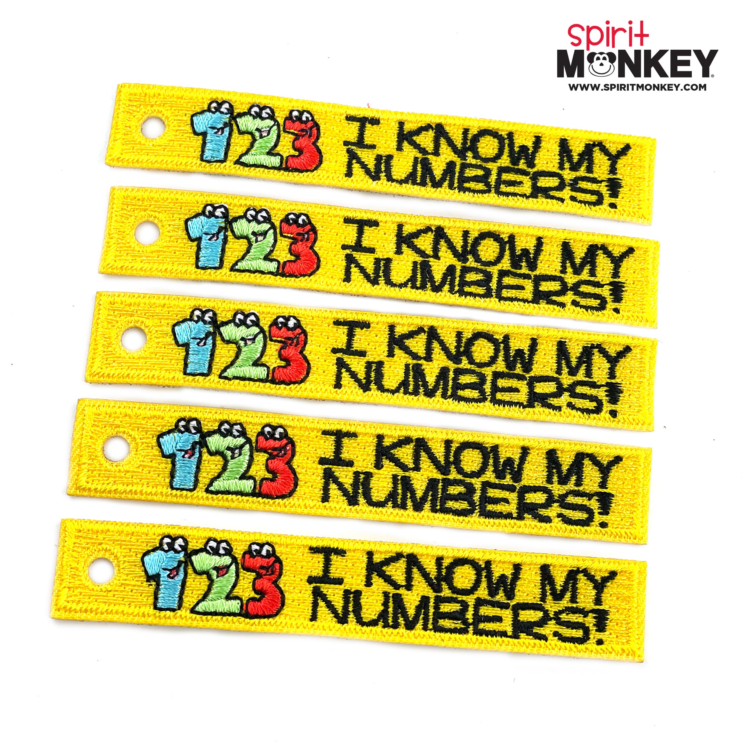 I Know My Numbers! 5-Pack Spirit Sticks® Patches | Spirit Monkey Store
