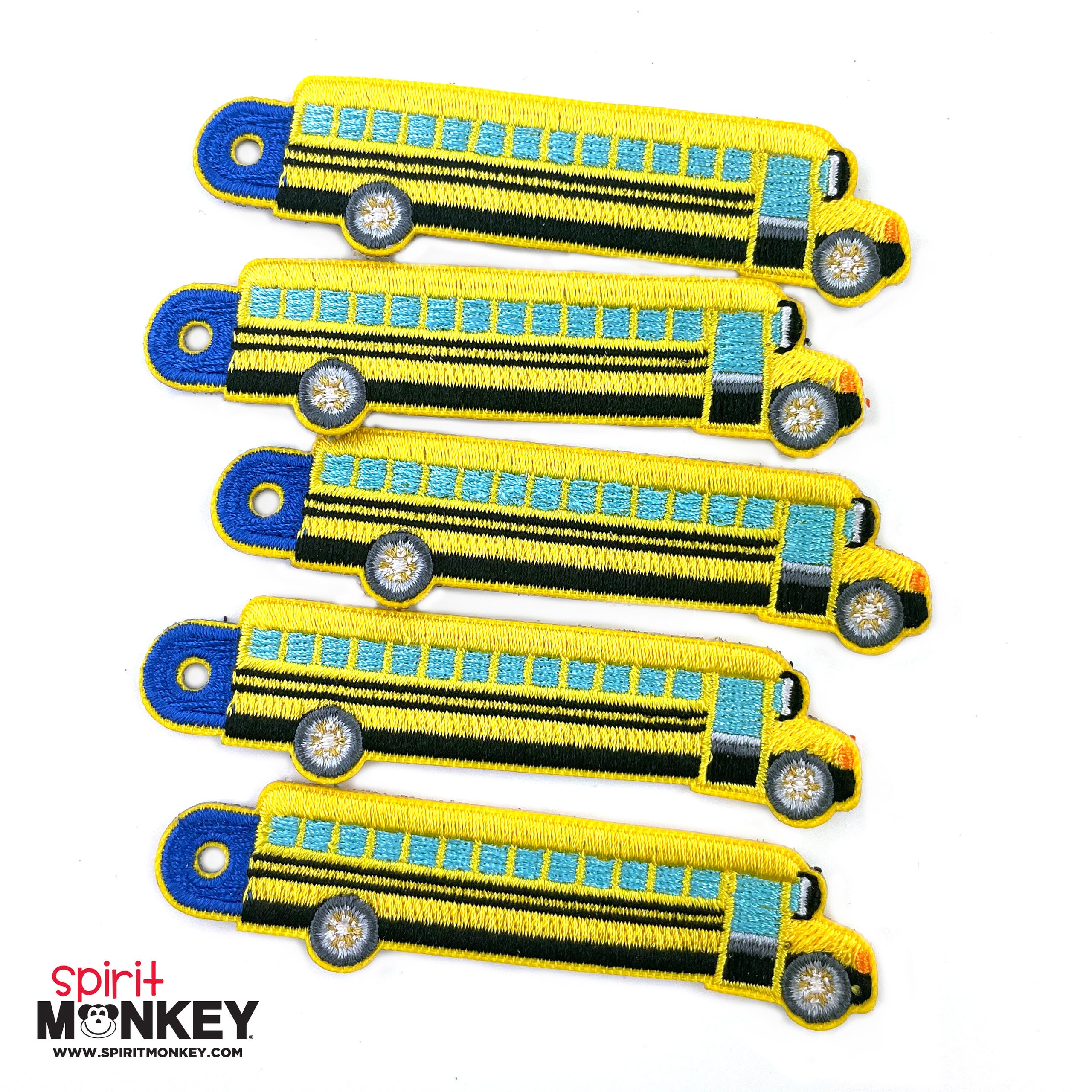 Modern School Bus 5-Pack Spirit Sticks® Patches | Spirit Monkey Store